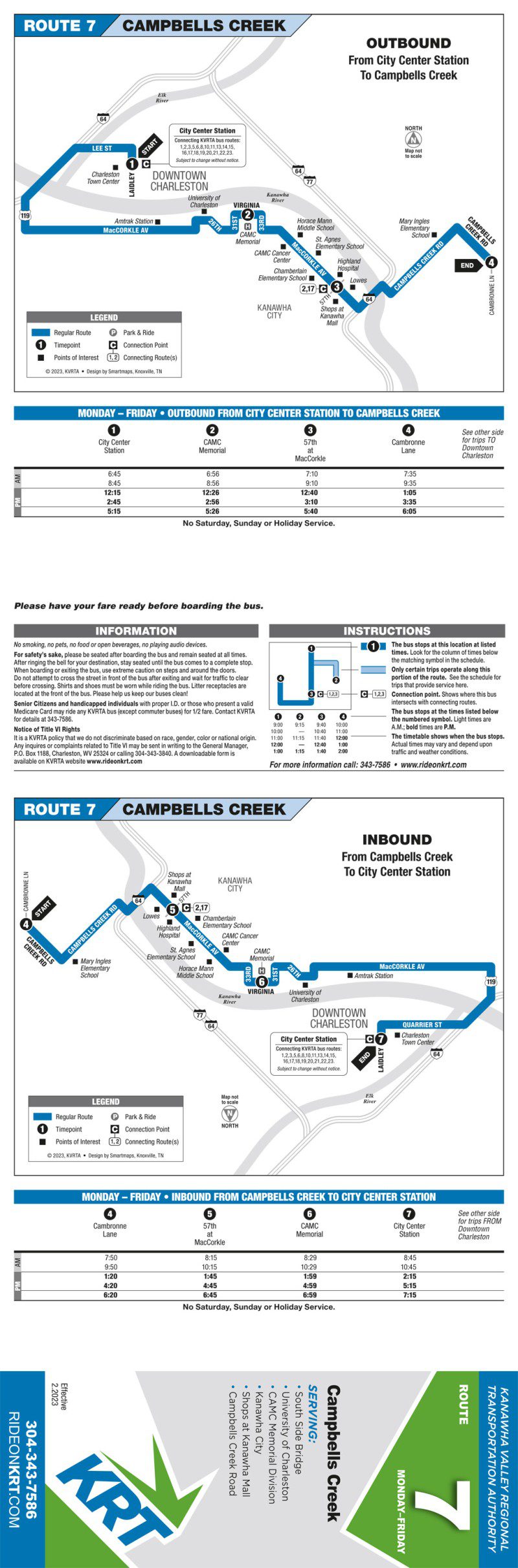 Route 7 & 17 Changes – KRT – Kanawha Valley Regional Transportation ...