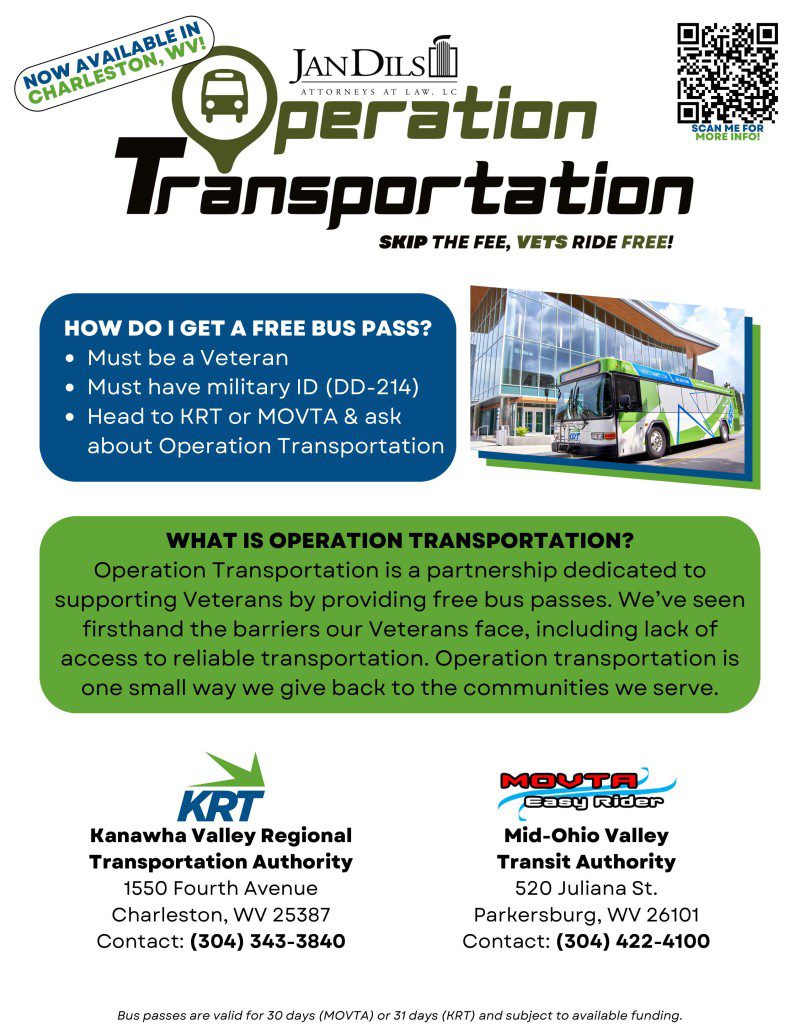 Operation Transportation – Veterans Ride FREE! – KRT – Kanawha Valley ...